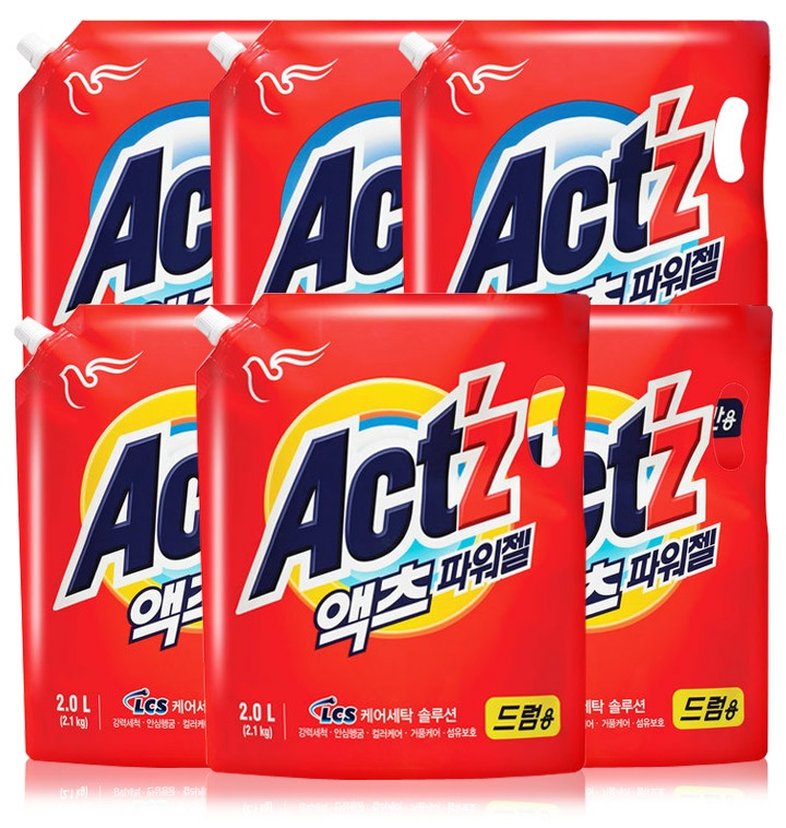 피죤 액츠 파워젤 액체세탁세제 2l 일반 드럼 세탁세제 티몬
