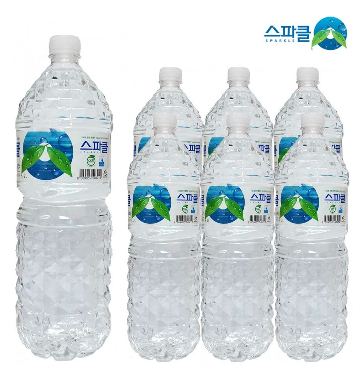 스파클 스파클 생수 2l X 6개 천연암반수생수식수지하수먹는샘물물음료 티몬