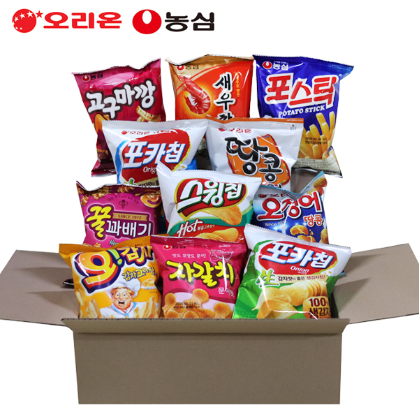 무료배송 농심 오리온 스낵모음 11종1봉더 봉지과자세트 과자선물 티몬