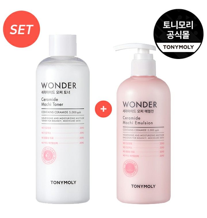 [토니모리] 원더 세라마이드 모찌 토너 500ml 모찌 에멀전 300ml 티몬