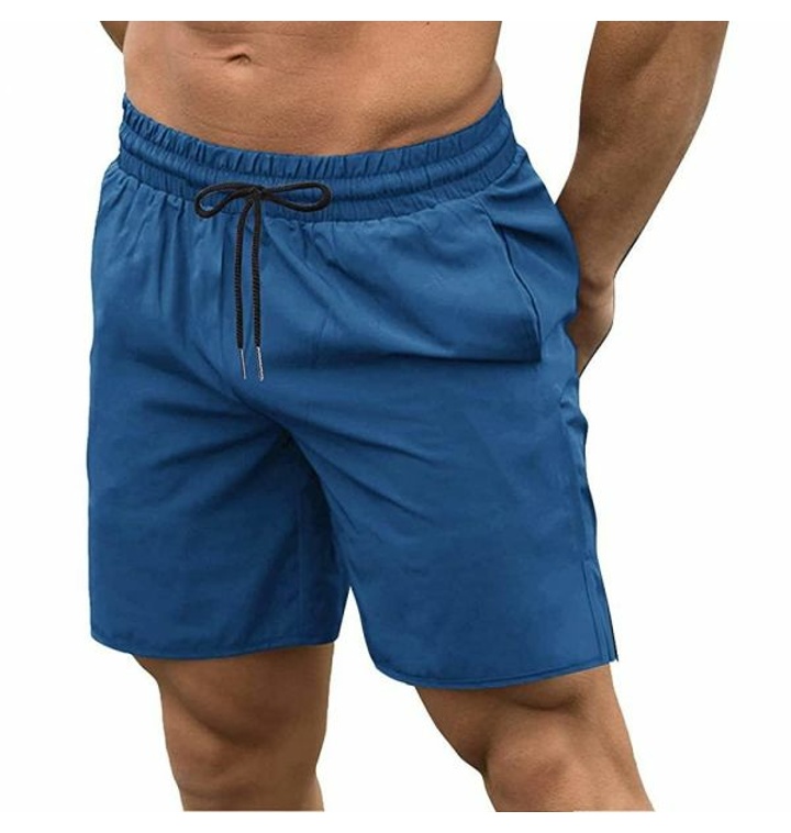 Coofandy 남성용 2팩 체육관 운동 반바지 빠른 건조 보디빌딩 역도 바지 트레이닝 러닝 조거 포켓 포함 블루 1개 팩 티몬