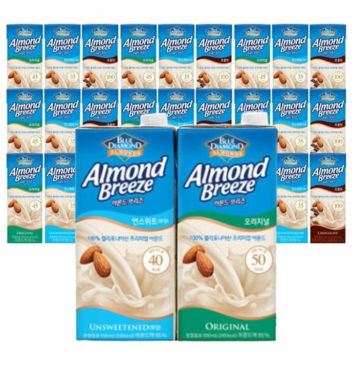 아몬드브리즈 언스위트 오리지널 대용량 950ml X 5 10개 190ml 프로틴 바나나 티몬