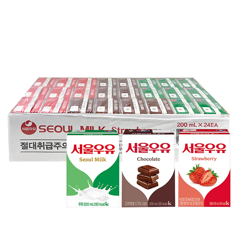 [히트상품] 서울우유 멸균우유8개 초코우유8개 딸기우유8개 조합 외 멸균 모음 티몬