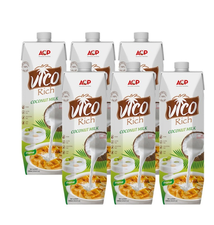 VICO RICH 유기농 코코넛 밀크 1000ml 비코코 6개 100% COCONUT MILK - 티몬