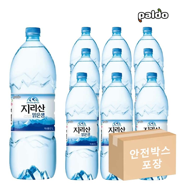 지리산 맑은샘 2l X 9개안전박스포장 생수2l 천연암반수 안전한생수 깨끗한물 미네랄워터 지리산생수 티몬
