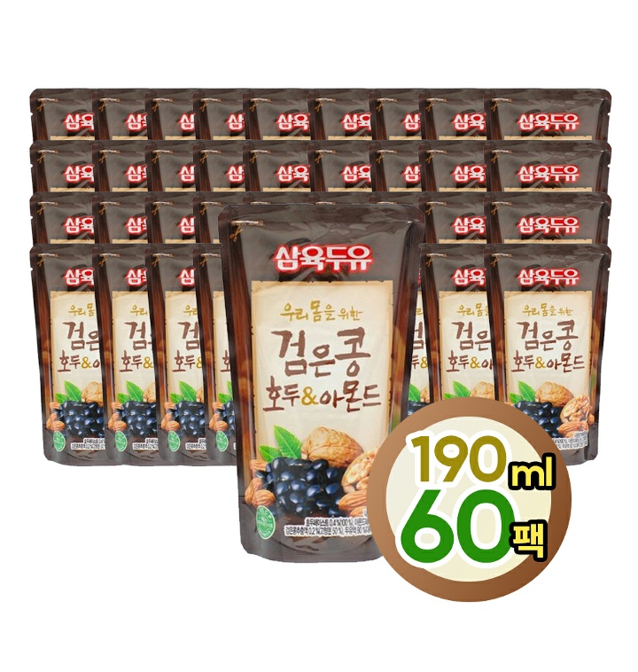 삼육두유 검은콩 호두and아몬드 190ml 파우치 60개 티몬