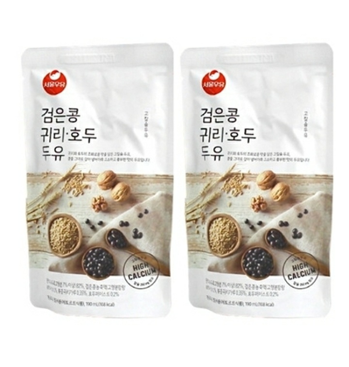 서울우유 검은콩 귀리호두 두유 190ml 20개 1박스 고칼슘 무료배송 티몬