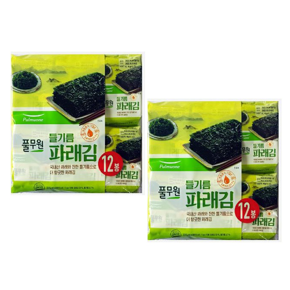 풀무원 들기름파래김 12봉 X 2개 도시락김 티몬