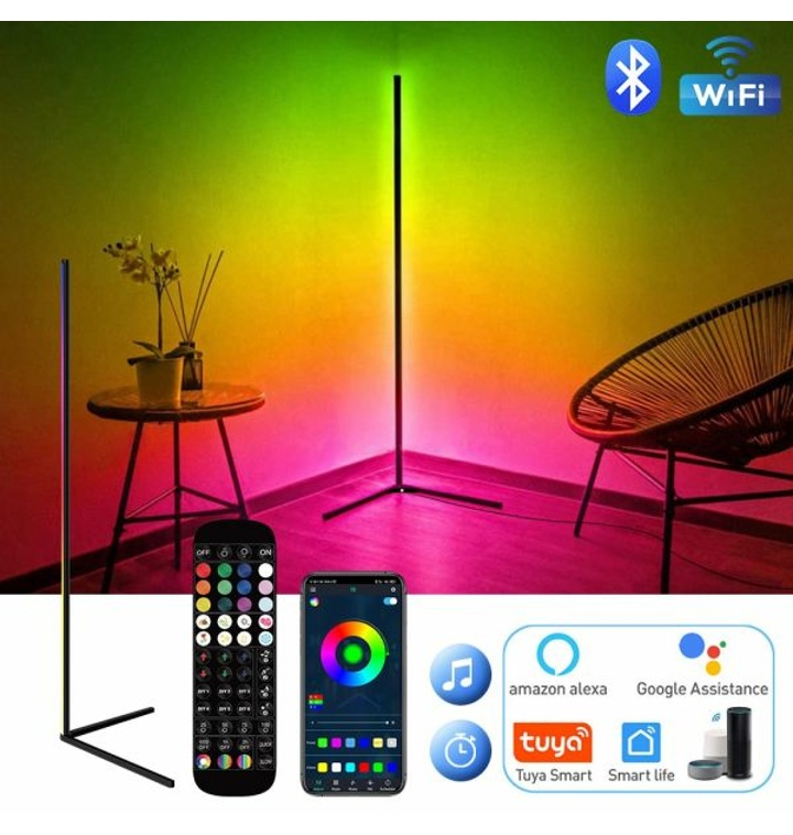 거실 밝기 조절 Rgb 코너 플로어 램프 140cm 스탠드 스마트 앱 Led 무드 라이트 티몬