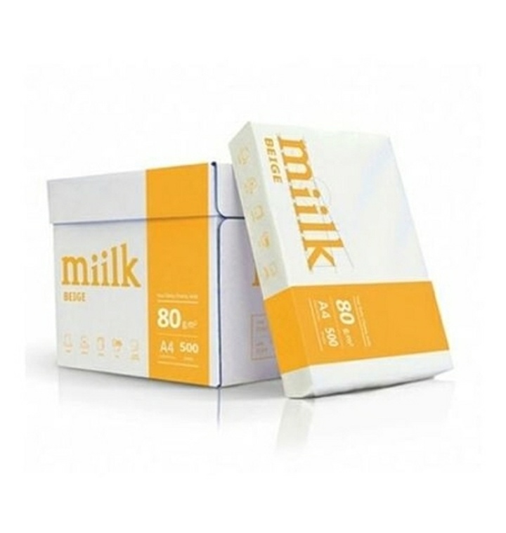 밀크복사지 A4 5권 80g 미색 500매 문구사무용품 한솔복사용지 A4용지5000매75g A4용지80 티몬
