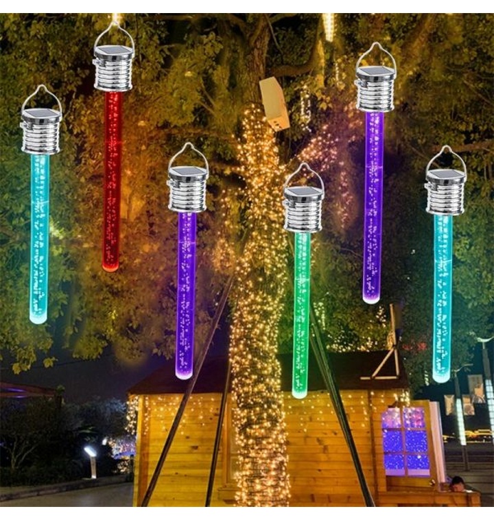 경관조명 캠핑줄조명 태양광 야외 줄 전구 카페 펜션 무드등 Led 행잉 펜던트 조명 다채로운 정원 아크릴 스 티몬