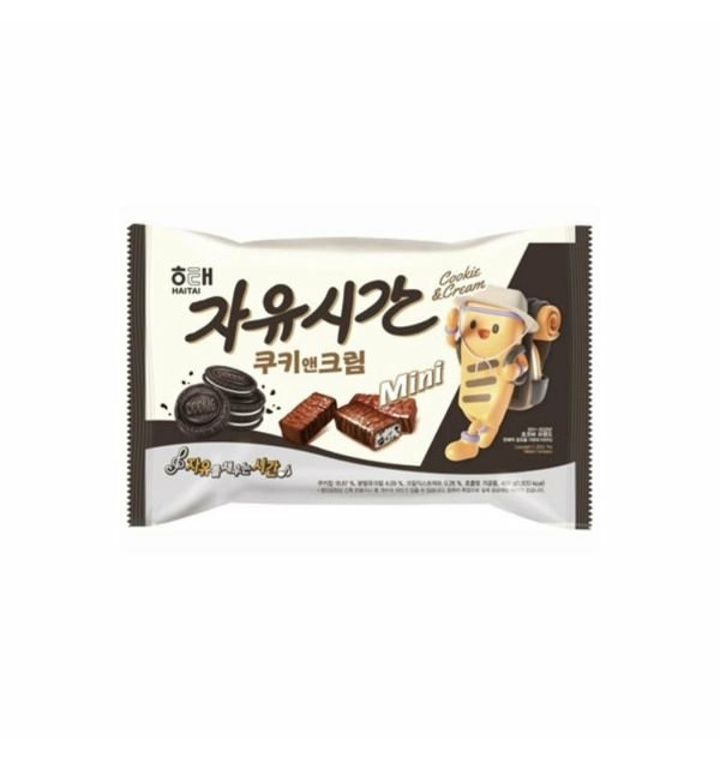 해태제과 자유시간 미니 쿠키앤크림 400g 대용량 초코바 사무실 탕비실 간식 티몬