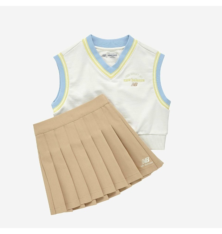 뉴발란스 뉴발란스키즈트레이닝세트 Pqc Nk9kd1701g 35 Semester 스웨터 조끼 스커트 세트 2 티몬