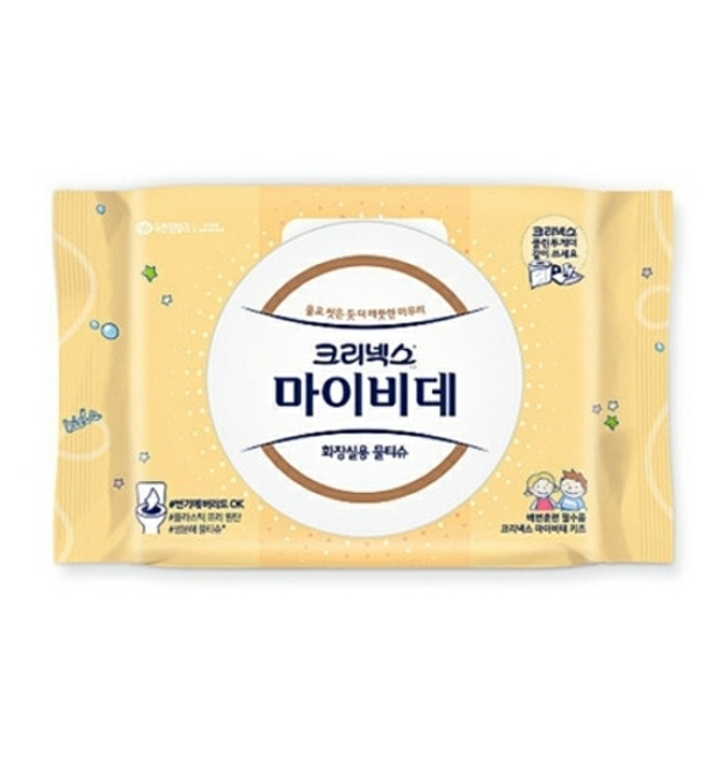 크리넥스 마이비데 키즈 캡형 40매 X 18팩 화장실용 물티슈 티몬