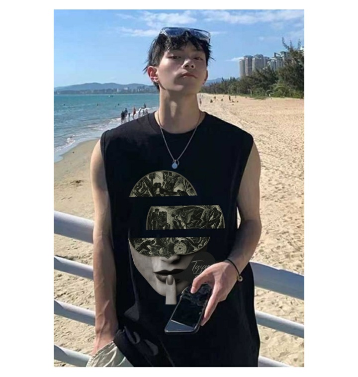 남자나시티 루즈핏 민소매티셔츠 나시티 여름 캐주얼 티몬